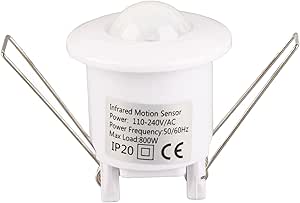 Amazon.com: 220V Mini Adjustable 360 Degrees Ceiling PIR Infrared Body ...