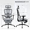 Amazon.com: Ergonomic Mesh Office Chair with Retractable Footrest ...