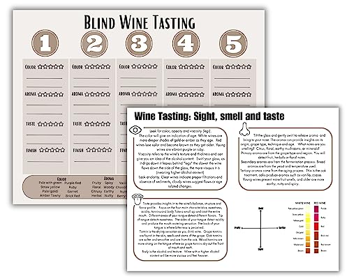Amazon.com: Wine Tasting Scorecards - Blind Wine Tasting Party Supplies ...