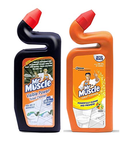 Mr. Muscle Visible Power and Mr. Muscle 5-in-1 Toilet Cleaner - 500 ml ...
