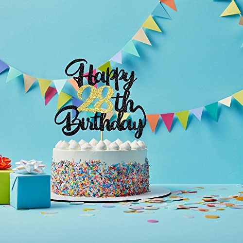 Snapklik.com : 28th Happy Birthday Cake Topper Happy Birthday Cake ...