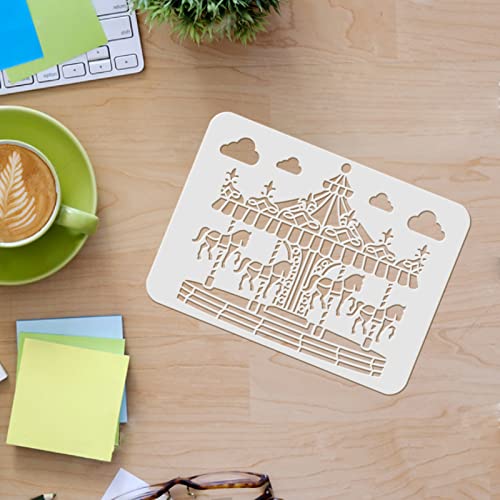 FINGERINSPIRE Carousel Horse Stencils 29.7x21cm Plastic Carousel ...