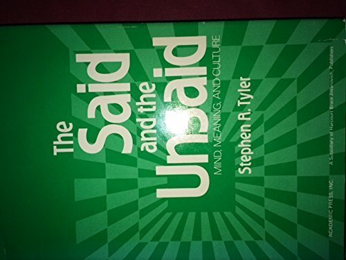 Amazon.com: The Said and the Unsaid: Mind, Meaning, and Culture ...