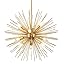 FookChak 24in Gold Sputnik Chandelier 9-Light Starburst Chandelier Light Fixture Solid Metal Mid ...