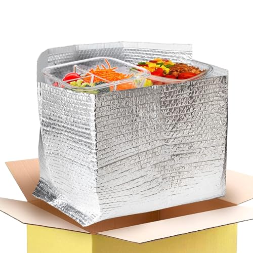 Amiff Foil Insulated Box Liners, 12 x 12 x 12 Inches. 10 Pack Insulated ...