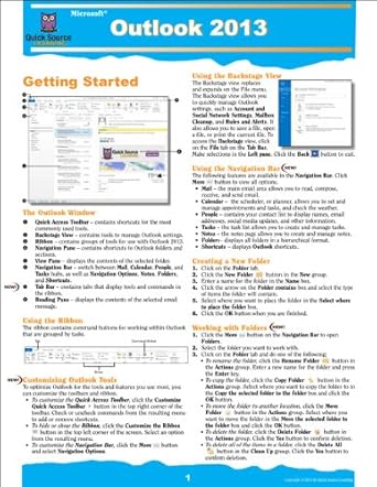 Outlook 2013 Quick Source Reference Guide: Quick Source: 9781935518365: Amazon.com: Books