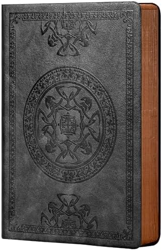 CAGIE Leather Vintage Journal for Men Women Soft Cover 288 Lined Pages ...