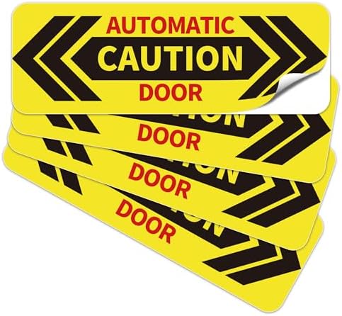 Amazon.com : 4 PCS Caution Automatic Door Stickers, Easy Installation ...