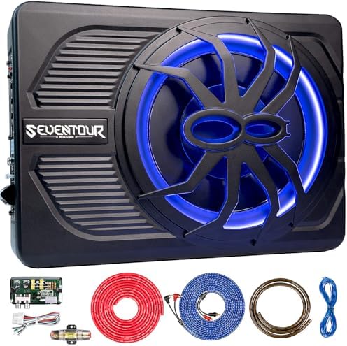 Amazon.com: 10" Upgrade 800W Slim Under Seat Powered Car Subwoofer, Car ...