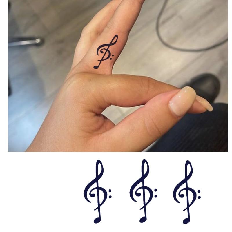 Music Note Tattoo Finger