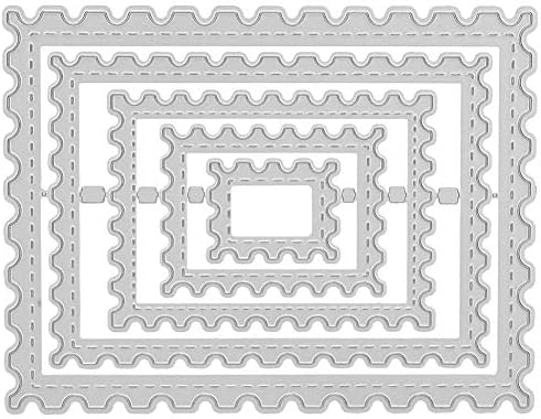 Yuecoom Postage Stamp Die, Rectangle Frame Cutting Dies, Carbon Steel ...