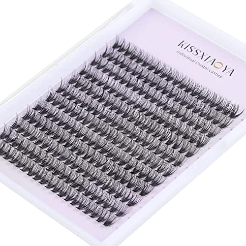 Amazon.com: KISSXIAOYA Cluster Eyelashes Extensions, 240pcs 40D 0.07D ...