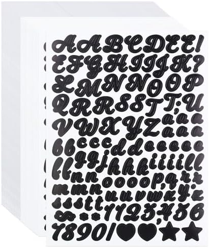 Amazon.com: 30 Sheets 1/2 Inch Vinyl Letters Numbers Stickers Kits for ...