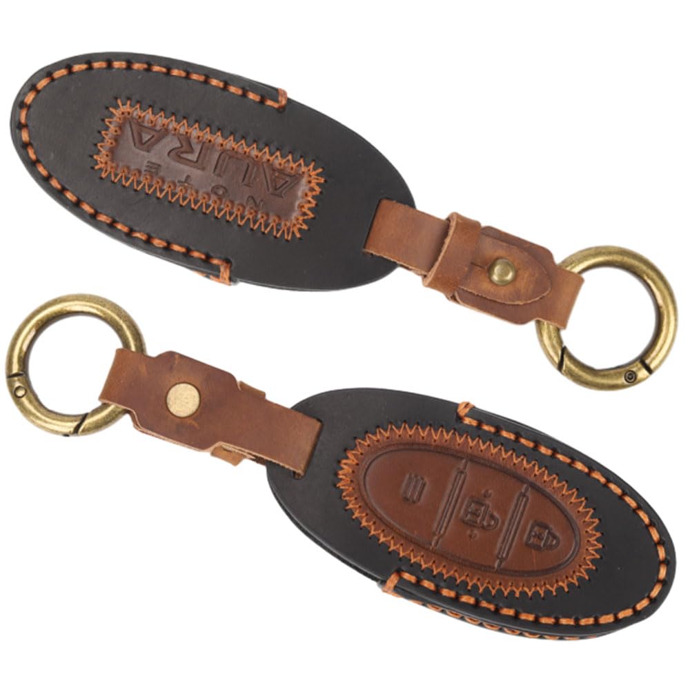 Amazon.co.jp: XIKER 日産 ノートオーラ E13系 専用 レザー製 スマートキーケース 手触りいい 3ボタン オシャレ グッズ 軽い キーカバー 汚れ、傷防止 カーリモコン ...