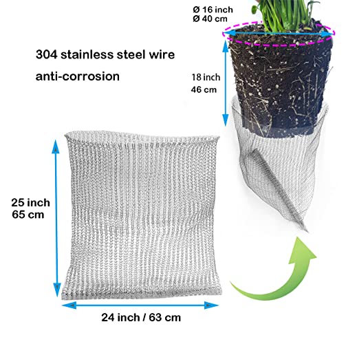 boUod 5 pcs 15 Gallon Gopher and Vole Wire Baskets Protect Plants ...