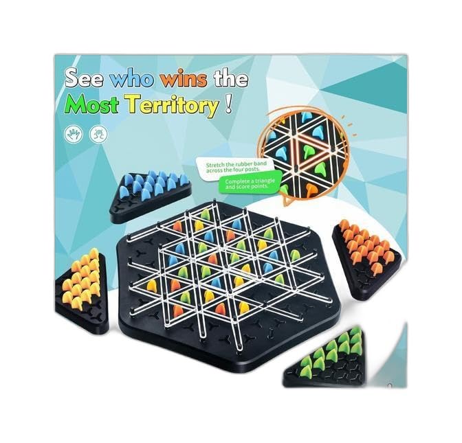 Chain Triangle Chess Triggle Rubber Band Game Strategy Building Board ...