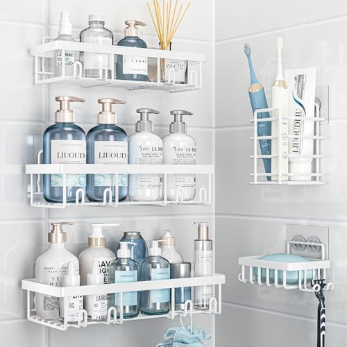 Amazon.com: Liuoud 5 Pack Shower Caddy Organizer Rack Shelf for Inside ...