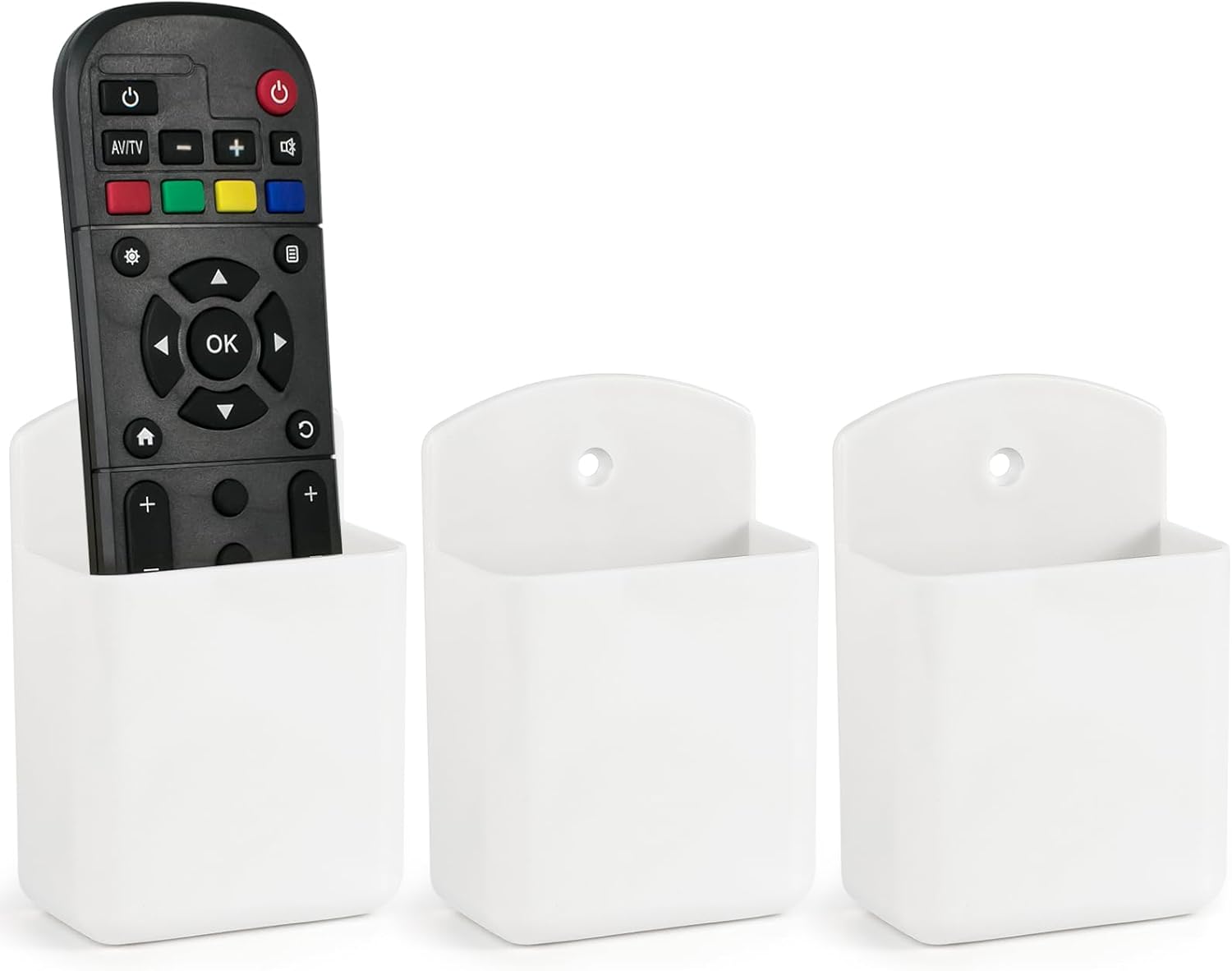 Amazon.com: VACONICO 3 Pcs Wall Remote Control Holders, TV Controller ...