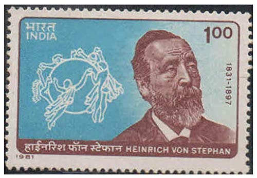 India 1981 Heinrich Von Stephan - 150th Birth Anniversary (Founder of U ...