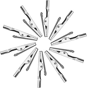 100Pcs 50mm Metal Alligator Clips, Nickel Plated Plate Alligator Clips ...