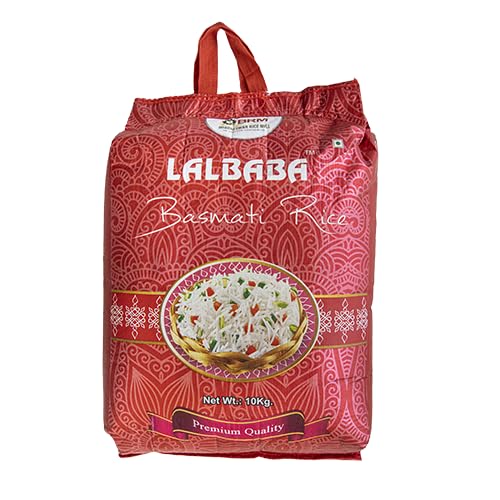 Lalbaba Premium Basmati Sella Rice 10 Kg - Extra-Long Grain, Aromatic ...