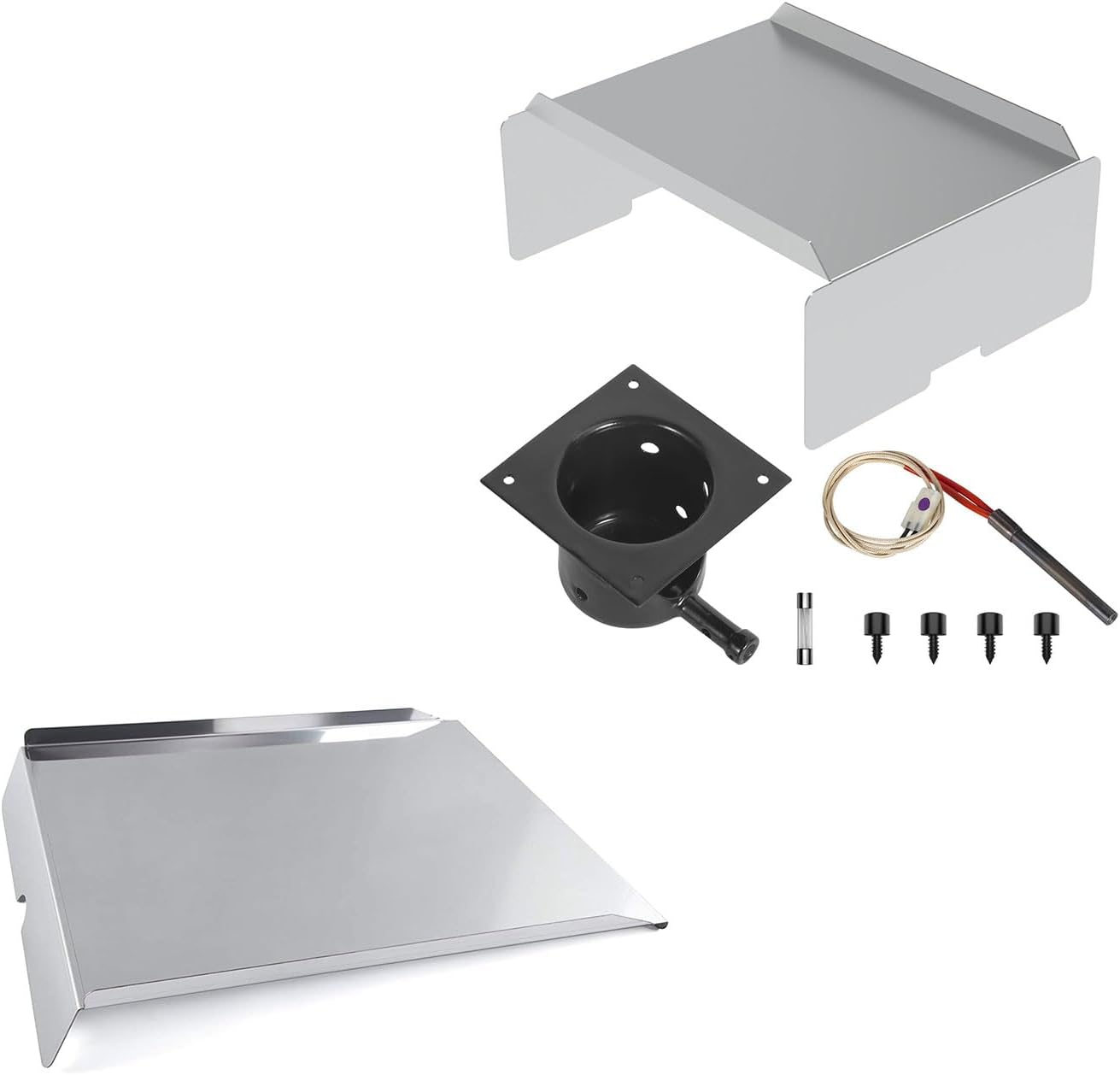 Amazon.com : Stainless Steel Large Drip Pan and BCA012 Heat Baffle ...