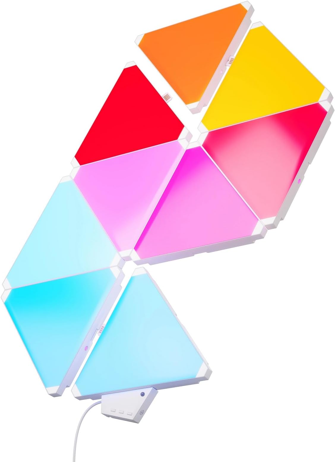 Nanoleaf Shapes WiFi and Thread Smart RGBW 16M+ Color LED Dimmable ...