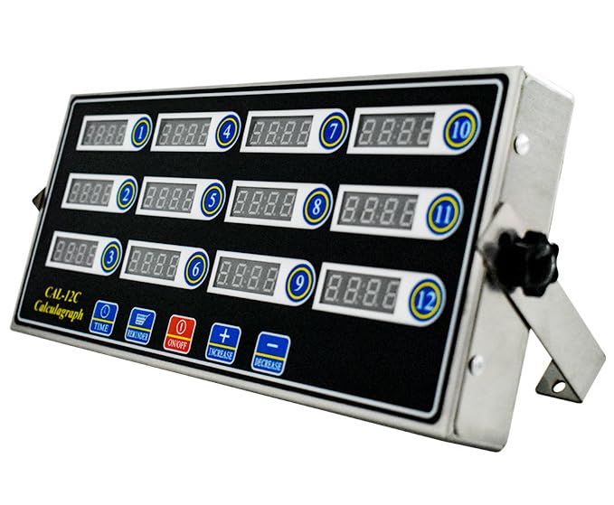 Commercial Kitchen Timer with 12 Channels, Professional LED Digital ...