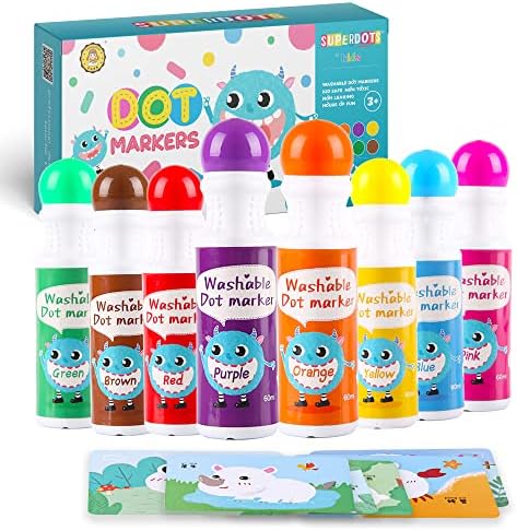 Amazon.com: Bingo Daubers Art Dot Markers – 8 Colors Dotters Washable ...