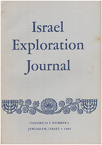 Israel Exploration Journal : Vol 19, No 3: unknown author: Amazon.com ...