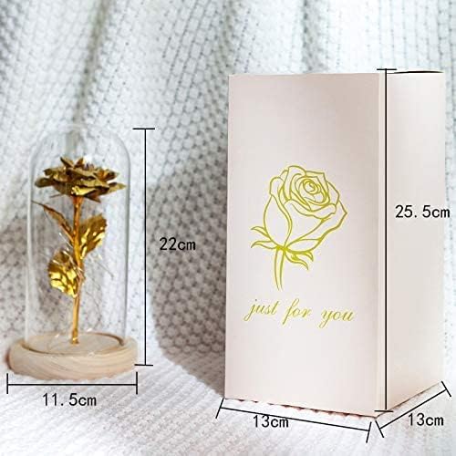 NS Beauty and The Beast – Rosas de cristal para cumpleaños, para una noche romántica, para ...