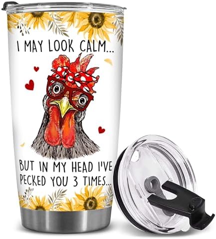 Amazon.com | ZOKCC Crazy Chicken Lady Gifts Chicken Gifts for Chicken ...