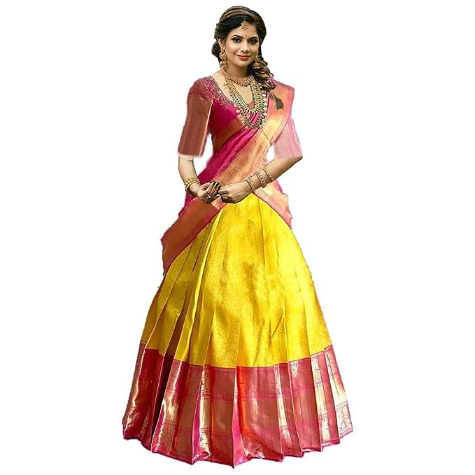 Buy ZITON women's unstitched indian south indian traditional kanjivaram ...