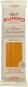 Rummo, Spaghetti No. 3, Authentic Italian Pasta Made with Durum Semolina Wheat, 500g (Pack of 1 ...