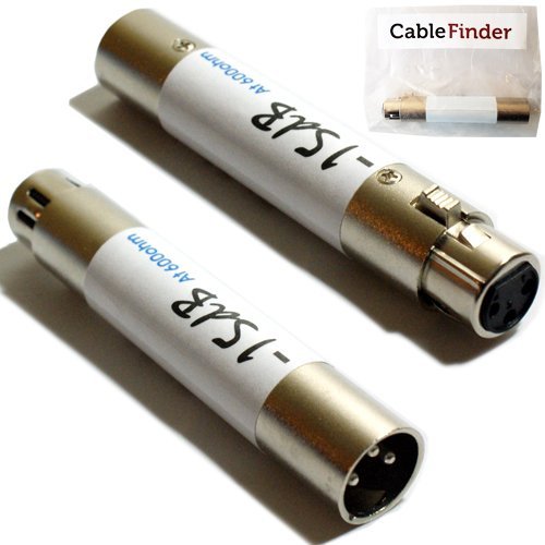 Loops -15db XLR In-Line Balanced Attenuator Adapter - Volume/Noise ...