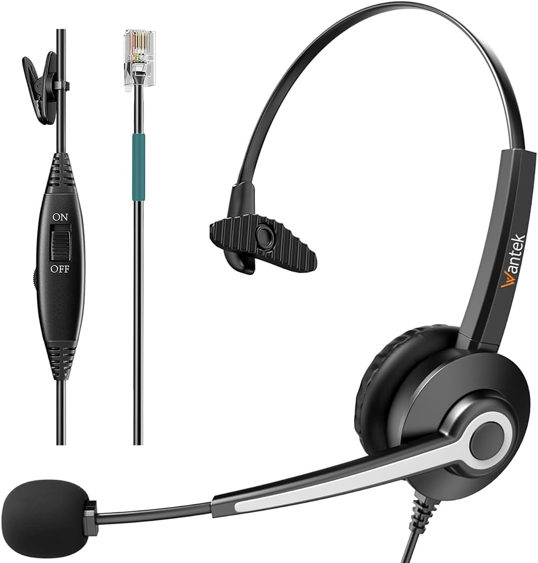 Corded Telephone Headset With Noise Canceling Mic for ShoreTel ...