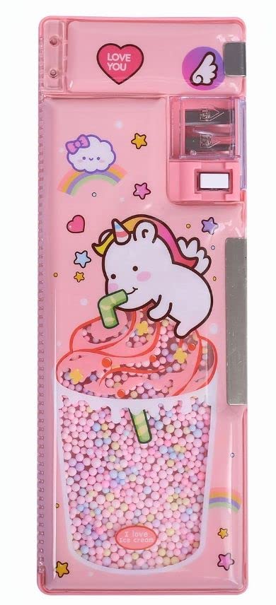 Buy Crackles Magnetic Pencil Case with Sharpener – Unicorn Themed ...