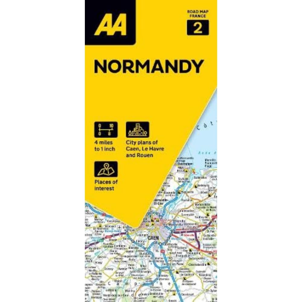 Road Map Normandy Aa Touring Map France 02 Aa Road | Desertcart UAE