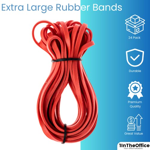 Snapklik.com : 1InTheOffice Extra Large Rubber Bands Red 7 Big Rubber Band