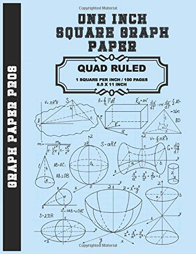 Buy One Inch Square Graph Paper: Perfect For Kids For Math / Drawing ...