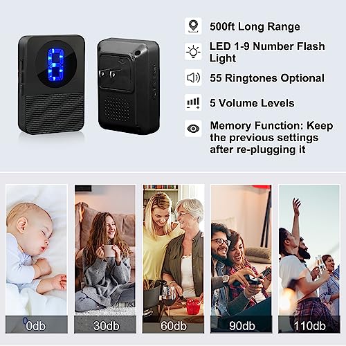 Snapklik.com : Caregiver Pager Wireless Call Button System Call Bell ...
