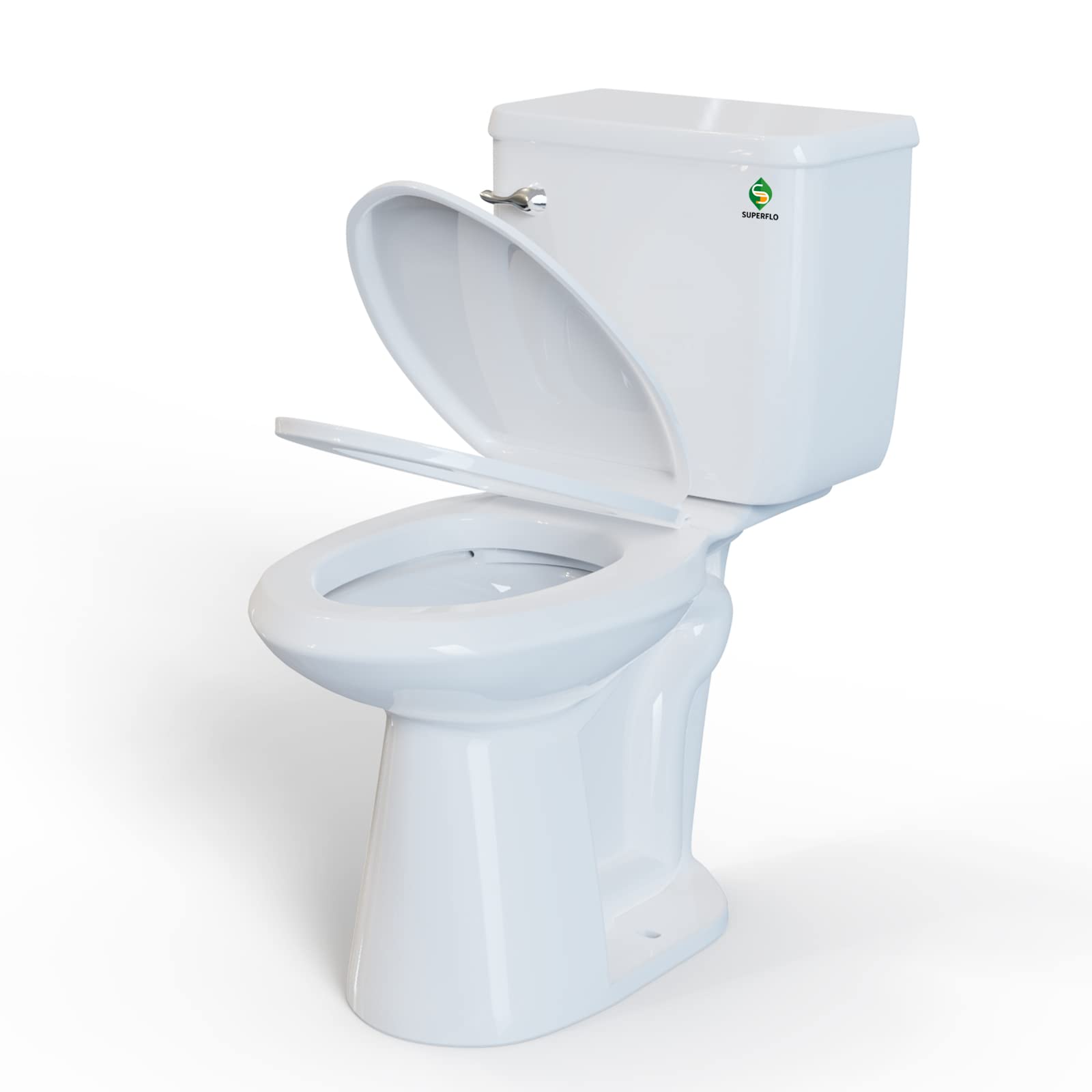 SUPERFLO 17” Tall Toilet High Toilets for Seniors with Rough in 12 Inch ...