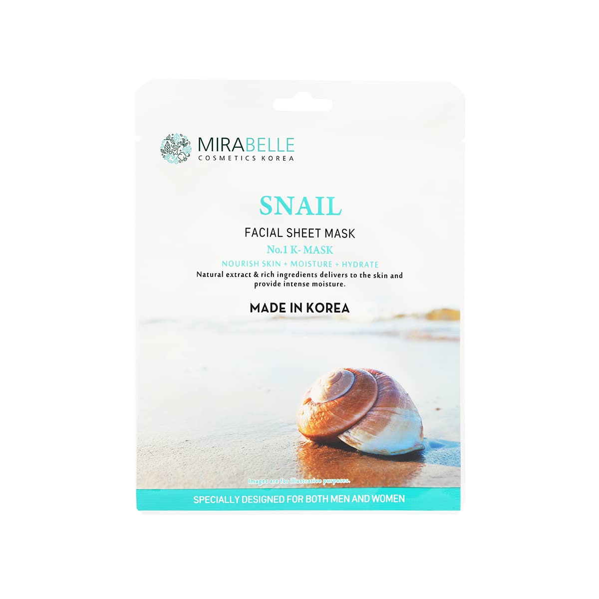 Buy Mirabelle Snail Korean Face Sheet Mask For Hydration | Anti - Aging ...