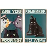 Amazon.com: FFXQCTFF Are You Pooping Cat Sign 8x12 Inch Funny Bathroom ...