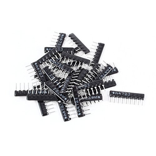 Alcoa Prime30 Pcs A08-472 4.7K Ohm 2.54mm Pitch 8 Pin Lead Network ...