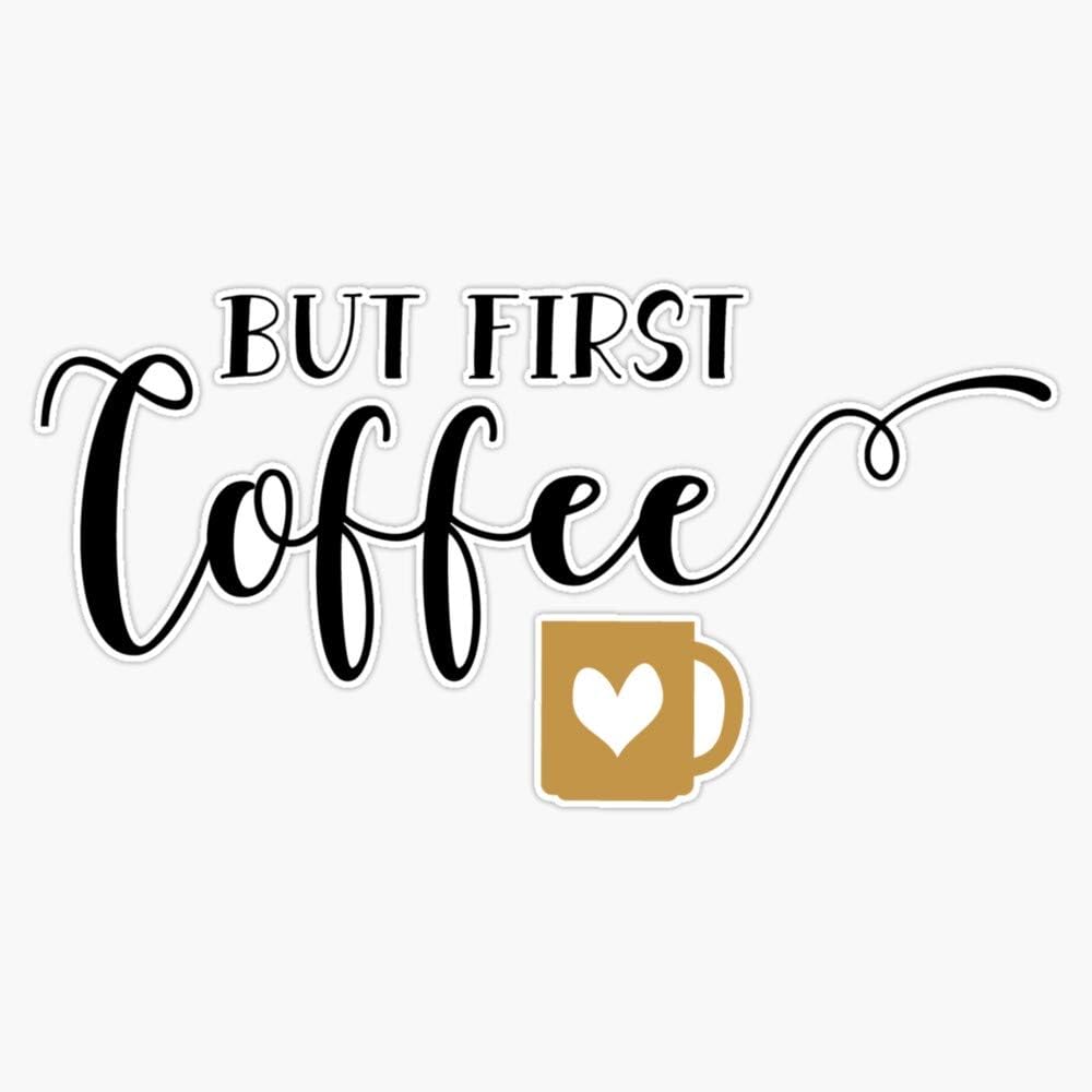 Amazon.com - Cute Artsy Caffeine Coffee Cafe Logo Cartoon - Coffee Cup ...