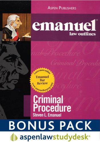 Emanuel Law Outlines Criminal Procedure: AspenLaw Studydesk Bonus Pack ...