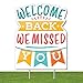 Amazon.com : Big Dot of Happiness Welcome Back - Outdoor Lawn Sign - We ...