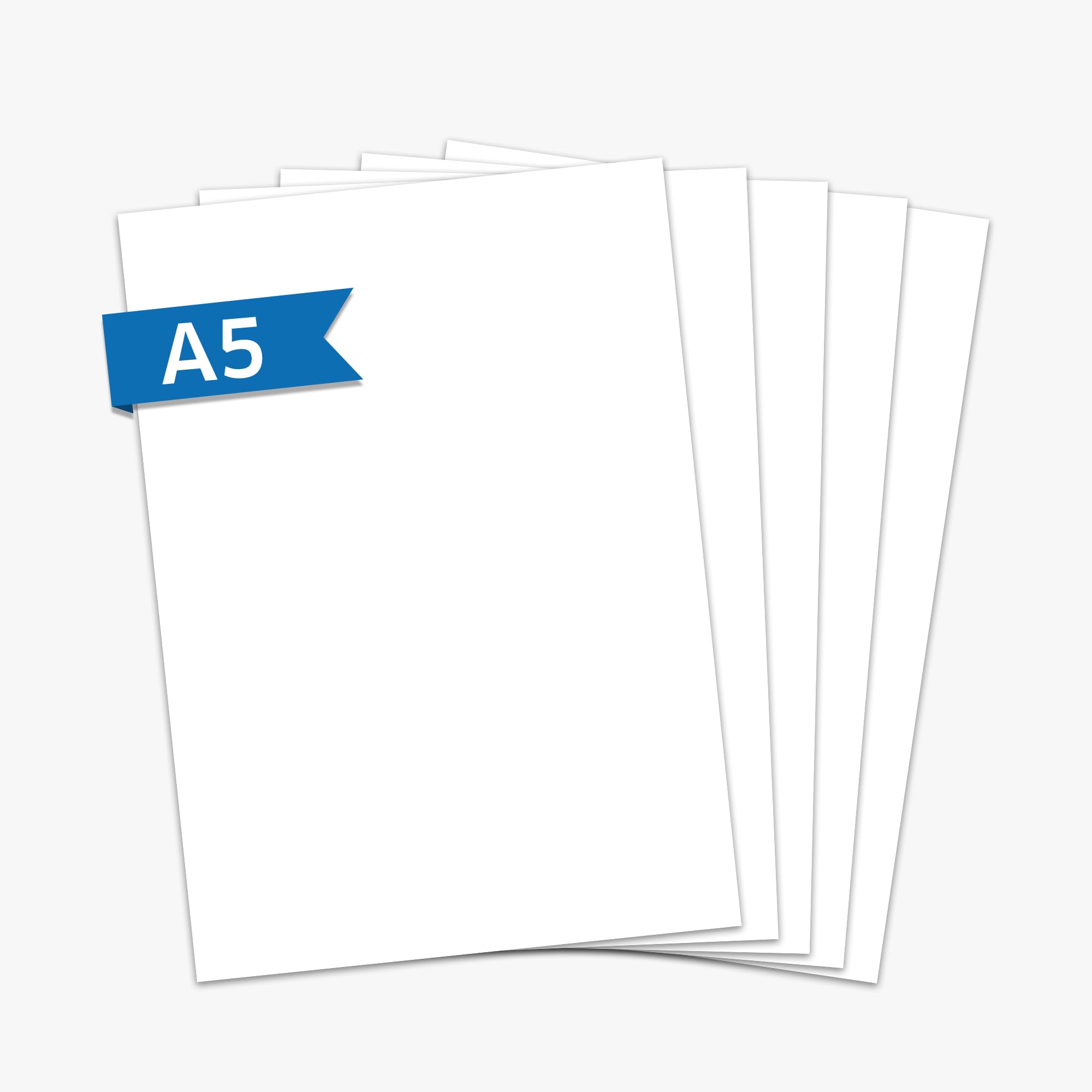 A6 Block A5 Papier Blanko I Spar-Set 5 Blöcke DIN A 5 I 50 Blatt Je ...