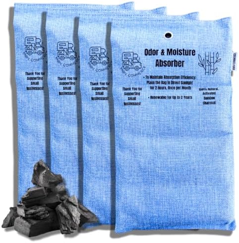 Amazon.com: 2000g: 4 Activated Charcoal Bamboo Air Purifier Bags: Odor ...